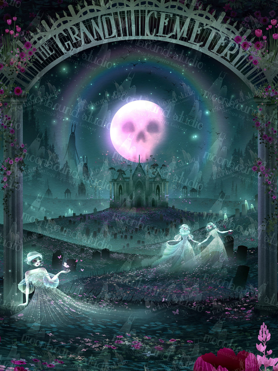 "The Grand Cemetery" 13x19 Special Edition Garden Background Wall Art ...